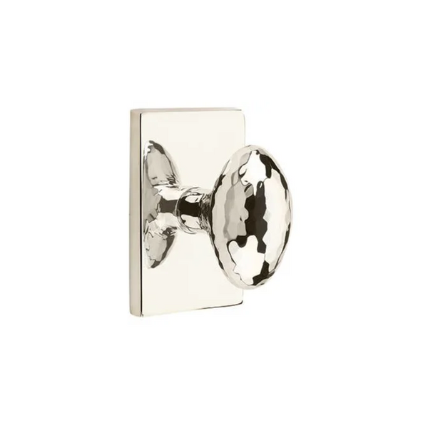 Emtek 5052 MODERN DESIGNER BRASS KNOBSETS With Modern Rectangular Rose – Golden Locks Inc