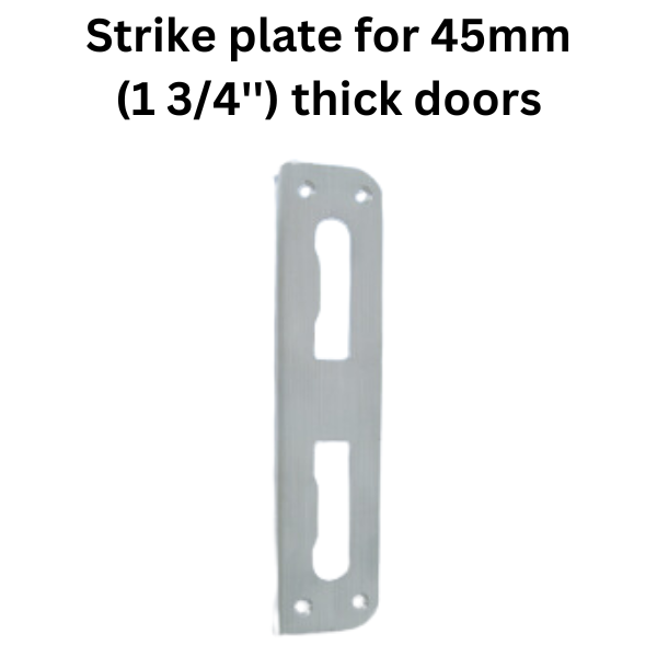 G-U Latch and deadbolt strike plate for 45mm (1 3/4'') thick doors- St – Golden Locks Inc