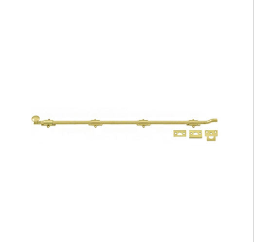 42" Offset Flush Bolt, Heavy Duty Brass - 362302 – Golden Locks Inc