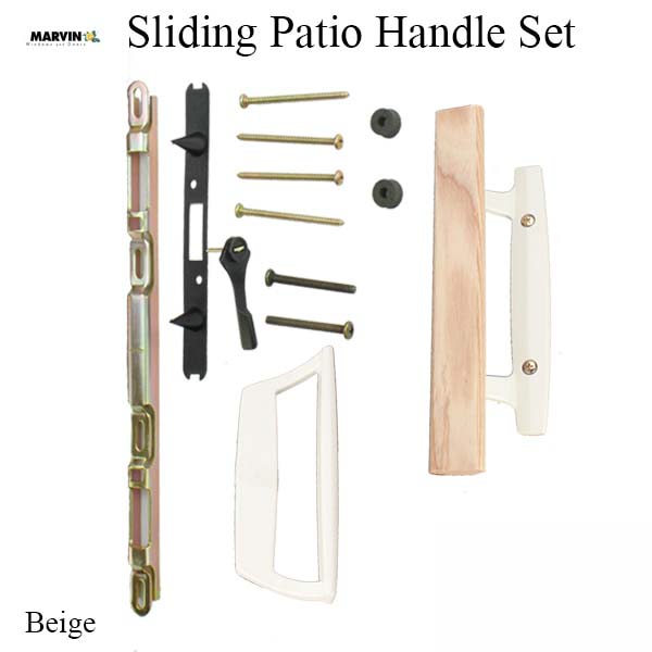 Marvin, Sliding Patio Door Complete Handle Set, Beige – Golden Locks Inc