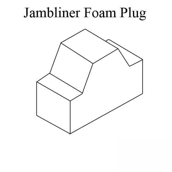 Foam Plug (Chimney Block) For Vinyl Jamb Liner - White – Golden Locks Inc