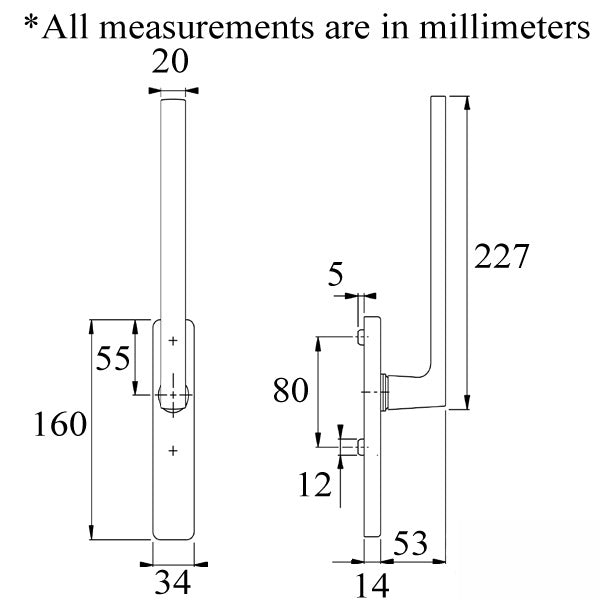 Dallas Handleset for Active Lift and Slide Door System, Keyed One Side ...