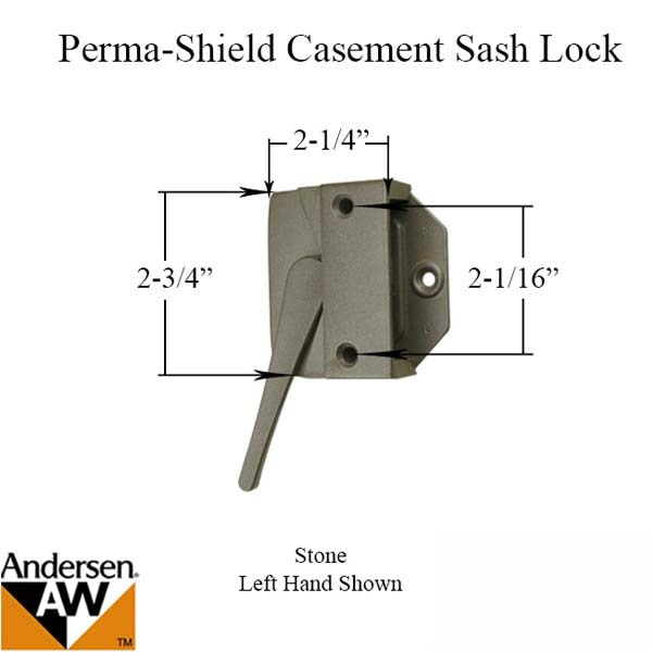 Andersen Casement Window Sash Lock, Perma-Shield 1979-95, RH - Stone ...