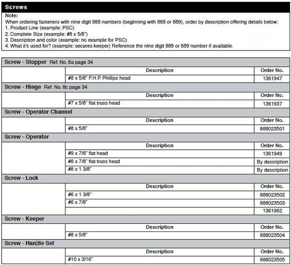 Andersen Perma-Shield Casement Window Hinge Screw, No. 7, 5/8" – Golden ...