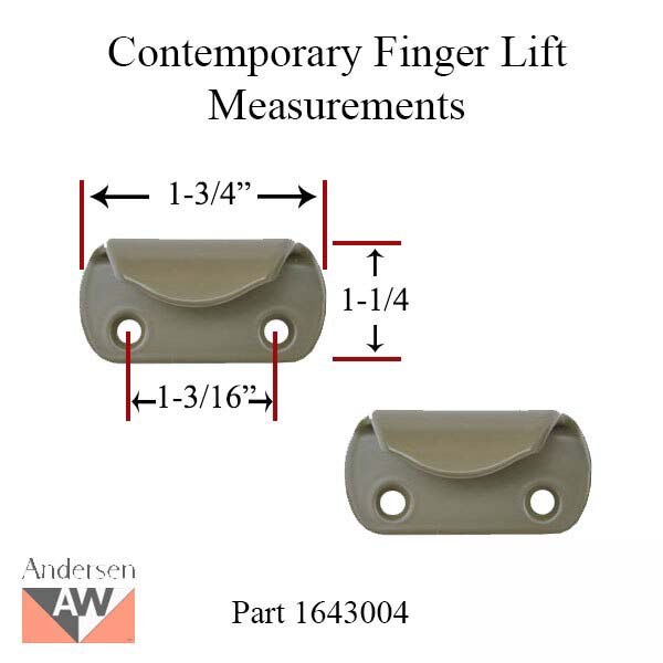 Andersen Contemporary Finger Lift, Metal - White – Golden Locks Inc