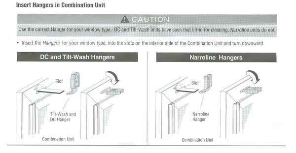 Andersen Hinge Clip Package For Narroline Woodwright Tilt-Wash Combina ...