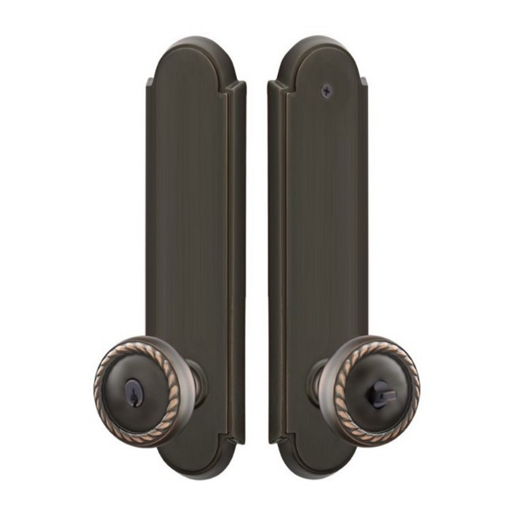 Emtek 5358 Annapolis Single Point Lockset - Brass Tubular - Dummy, Pai ...