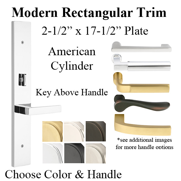 LARGE MULTI POINT ENTRY HANDLE SET - MODERN AMERICAN KEY ABOVE – Golden ...