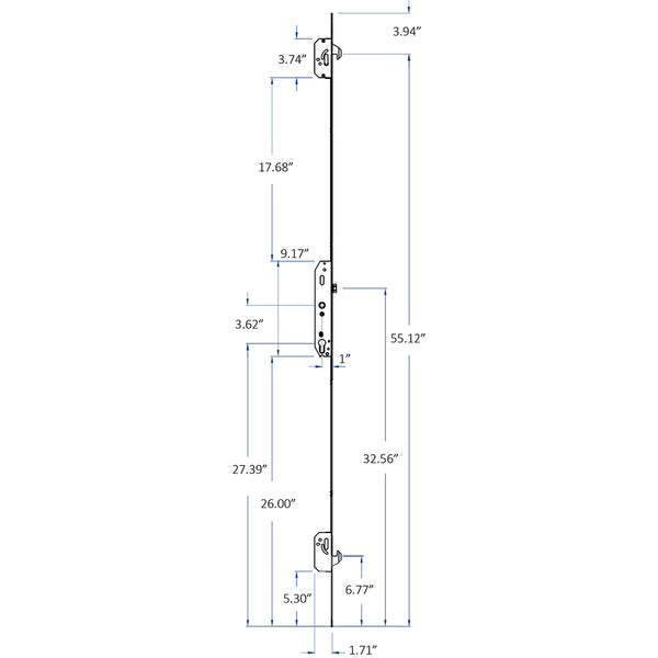 Multipoint Lock with Deadlocking Hooks for Narrow Style Doors – Golden ...
