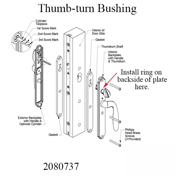 Hoppe Sliding Patio Door Thumb-turn Bushing – Golden Locks Inc