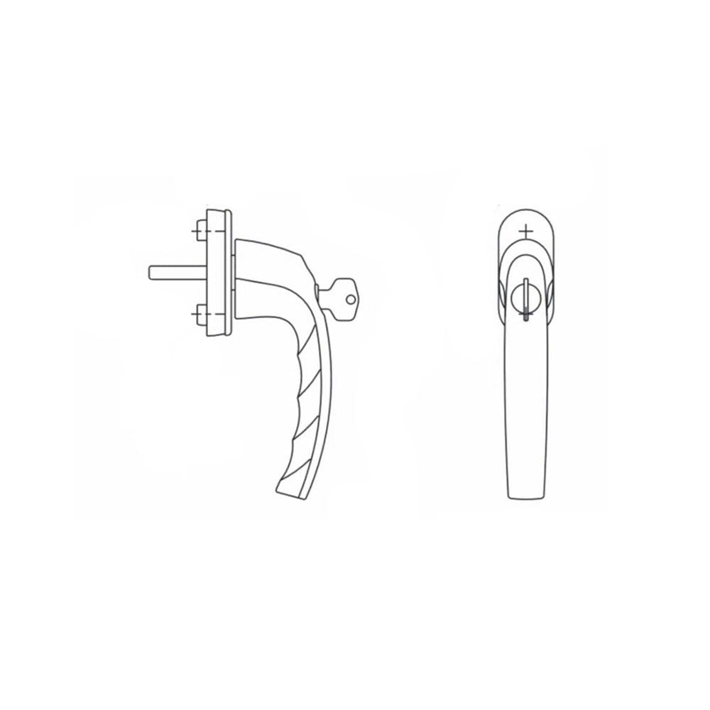 HOPPE LUXEMBOURG LOCKABLE KEYED HANDLE FOR TILT & TURN WINDOWS - MADE ...