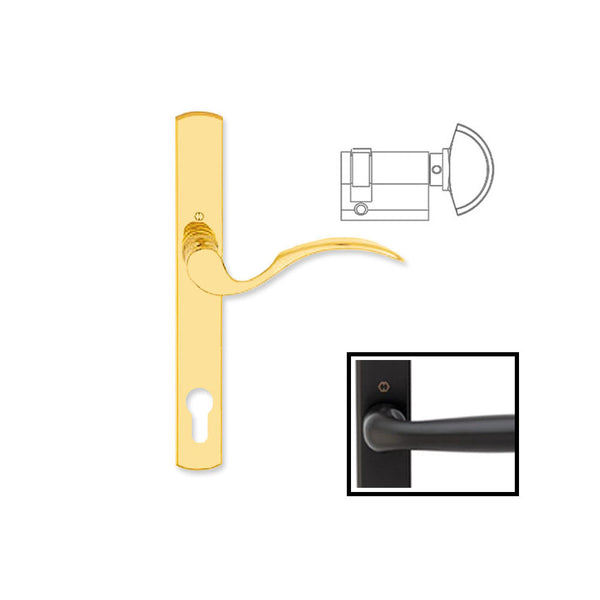 HOPPE MULTIPOINT LOCK HANDLESET, MUNCHEN, M112PL/216N, SOLID BRASS - M ...