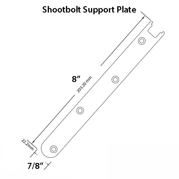 Hoppe High Performance Support Plate for Shootbolts - Stainless Steel ...
