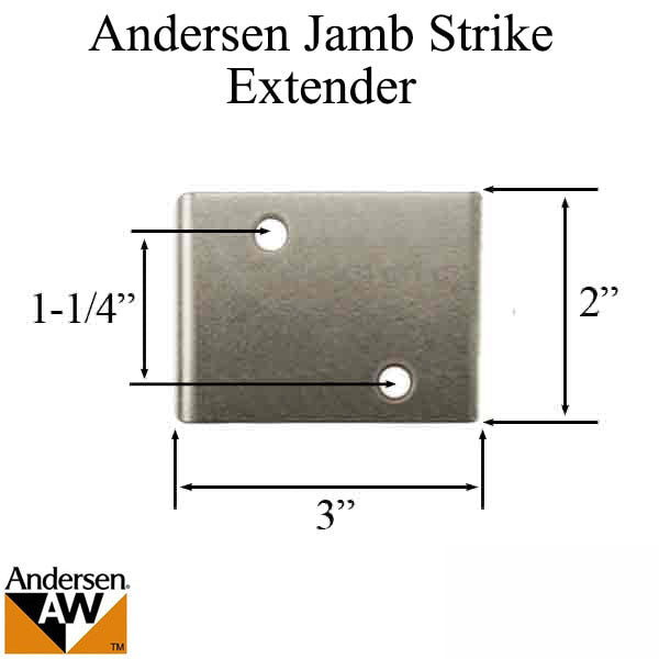 Andersen Jamb Strike Extender, 3" - Distressed Nickel – Golden Locks Inc