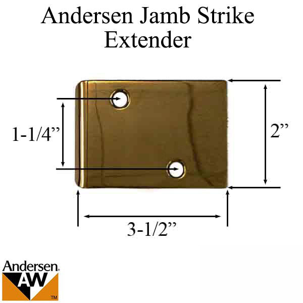 Andersen Jamb Strike Extender, 3-1/2" - Antique Brass – Golden Locks Inc