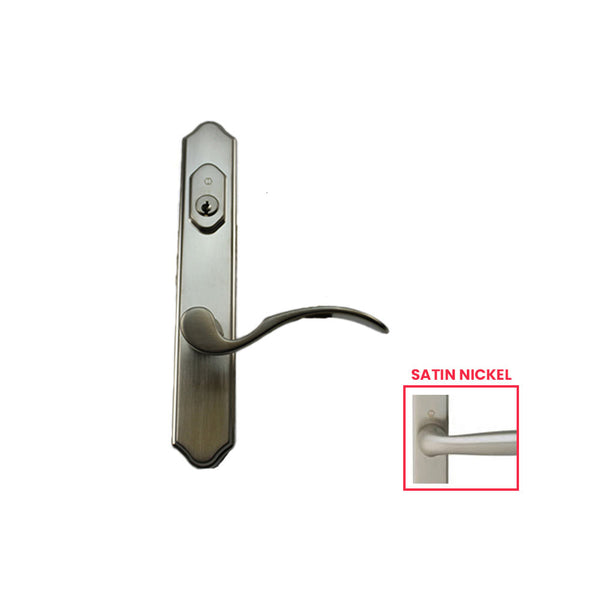 HOPPE HLS7 HANDLESET, MUNCHEN, M112P/2172N, KEYED ACTIVE, SATIN NICKEL ...