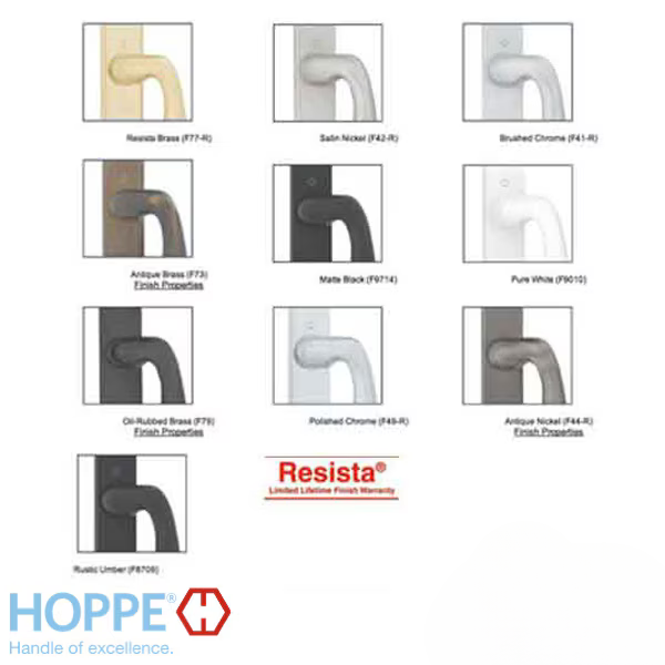 HOPPE HLS 9000 Sliding Door Handle Set Fixed Dummy Antique Nickel ...