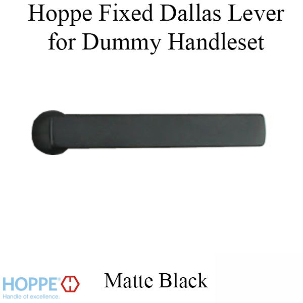 Fixed Dallas Lever Handle for Dummy Handlesets - Matte Black – Golden ...