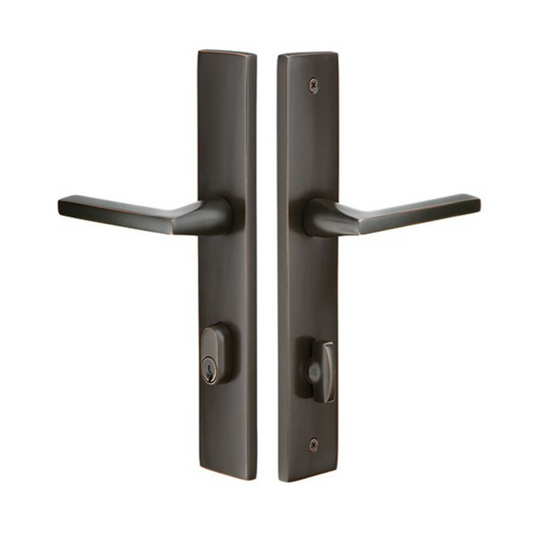 Emtek 8044 STRETTO Narrow Trim Lockset, 1-1/2" x 11" Modern Rectangula ...