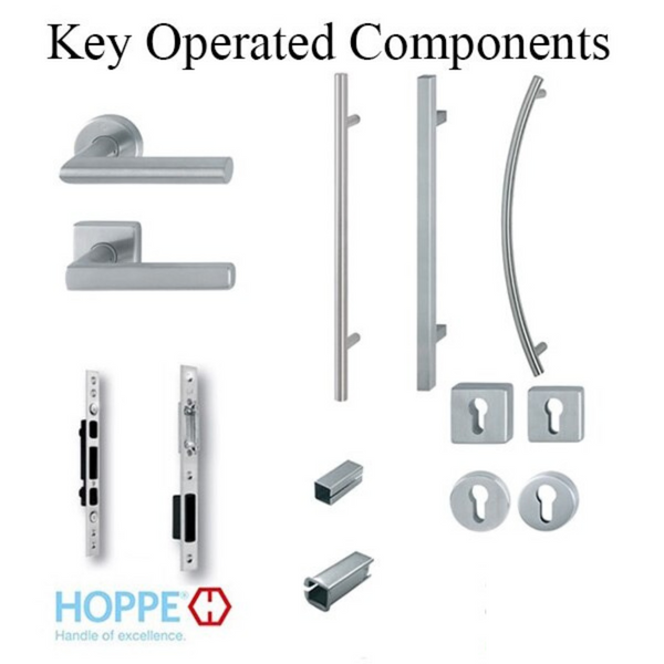 HOPPE KEY OPERATED MULTIPOINT LOCK 1-3/4" BACKSET, DOORS 85.43"-94.49 ...