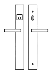 G-U FERCO BERLIN 65mm Plates, Handle sets for fixed doors, Solid Brass ...