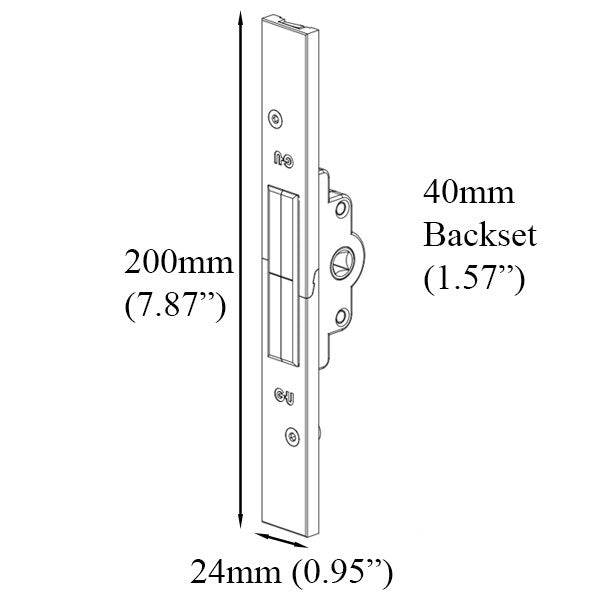 ALU-JET INSERTABLE GEAR WITHOUT M.D. - 40MM BACKSET – Golden Locks Inc