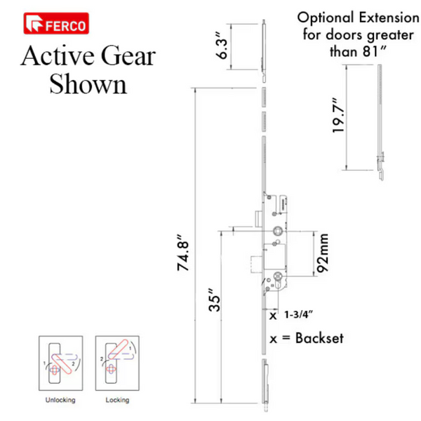 CREMONA 35/92 INACTIVE SHOOTBOLT, PASSIVE DOOR SHOOTBOLTS ONLY, SILVER ...