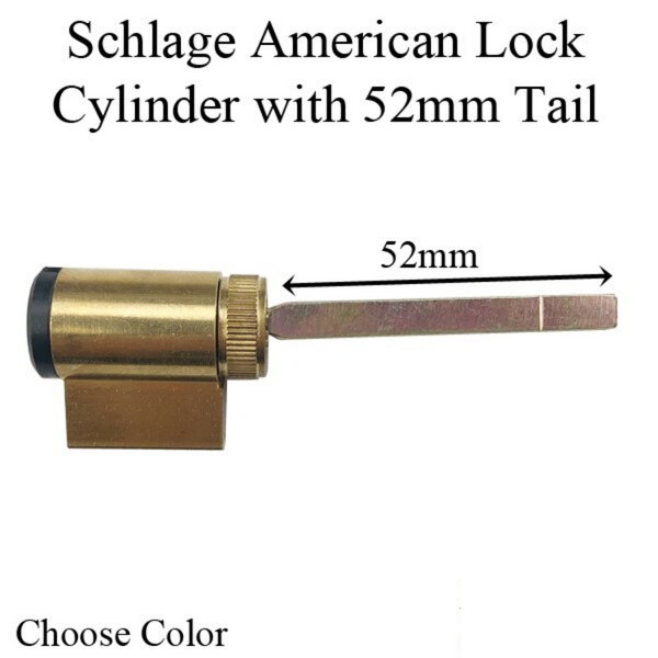 AMERICAN LOCK CYLINDER WITH 52MM TAIL AND SCHLAGE KEYWAY FOR G-U GRIPS ...