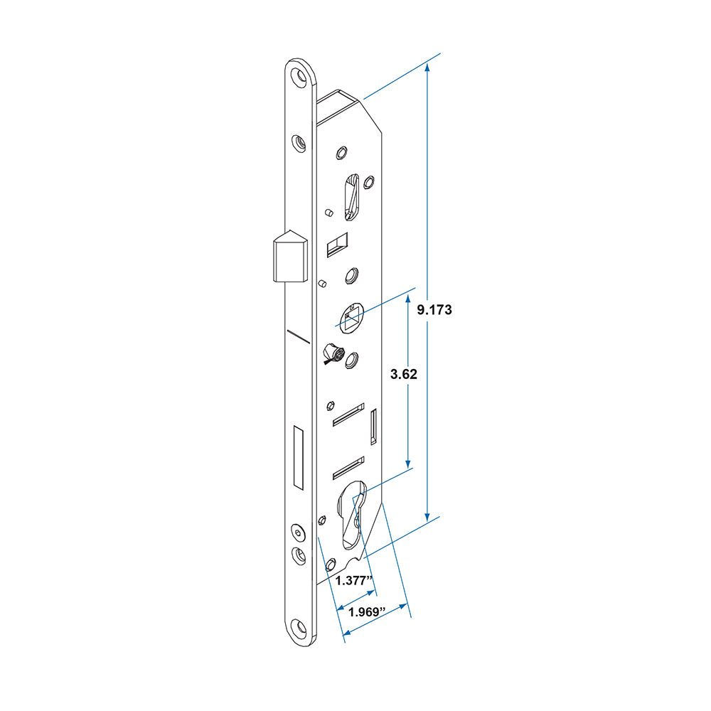 70235110 Rockwell Defender Mortise Door Lock With Emergency Egress Fea ...