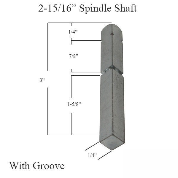 Hoppe HLS7 Spindle Shaft, 5/16 x 3" with Groove – Golden Locks Inc