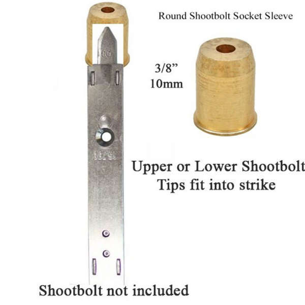 ROUND SHOOTBOLT SOCKET SLEEVE / STRIKE, D1 - 10MM - BRASS – Golden ...