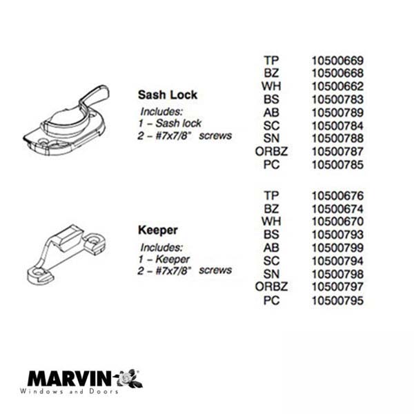 Marvin Ultimate Double Hung Sash Lock With Tilt Feature Sash Lock ...