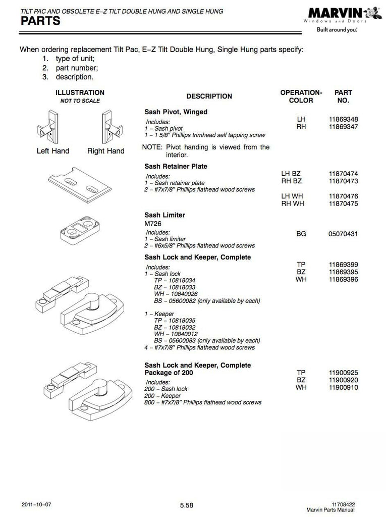 Marvin Double Hung Sash Lock & Keeper – Golden Locks Inc