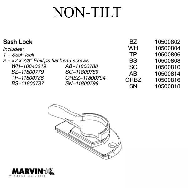 Marvin Non-Tilt Sash Lock, Ultimate Magnum Window – Golden Locks Inc