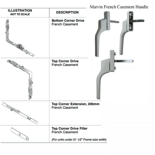 Marvin Window Ultimate French Casement Lock Handle, Choose Color ...