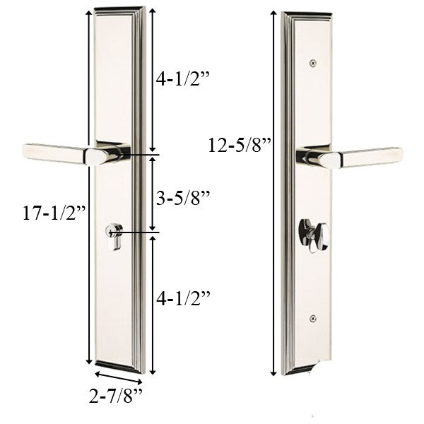 LARGE MULTI POINT ENTRY HANDLE SET - MELROSE EURO KEY BELOW – Golden ...