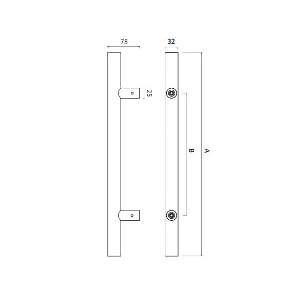 G-U FERCO ROUNDED 47-1/4" STRAIGHT PULL HANDLE - STAINLESS STEEL ...