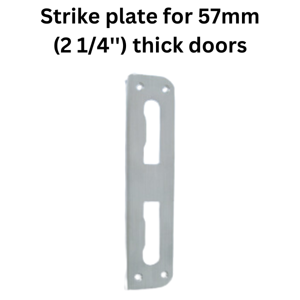 G-U Latch and deadbolt strike plate for r 57mm (2 1/4'') thick doors ...