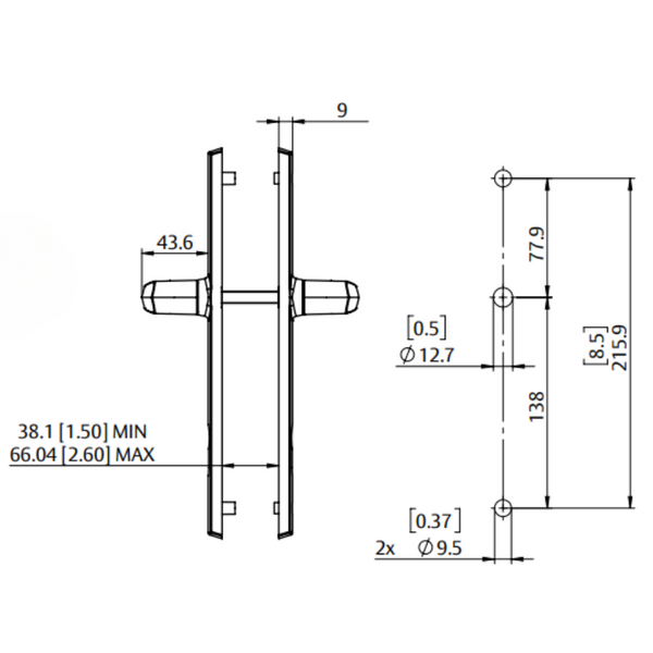 Interlock/Assa Abloy ARIA SWING DOOR HANDLE SET PATIO 92MM- WHITE ...