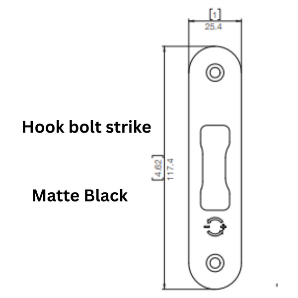 Interlock/Assa Abloy - Hook bolt strike , Matte Black – Golden Locks Inc