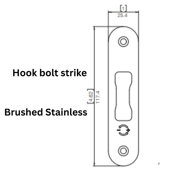Interlock/Assa Abloy - Hook bolt strike , Brushed Stainless – Golden ...