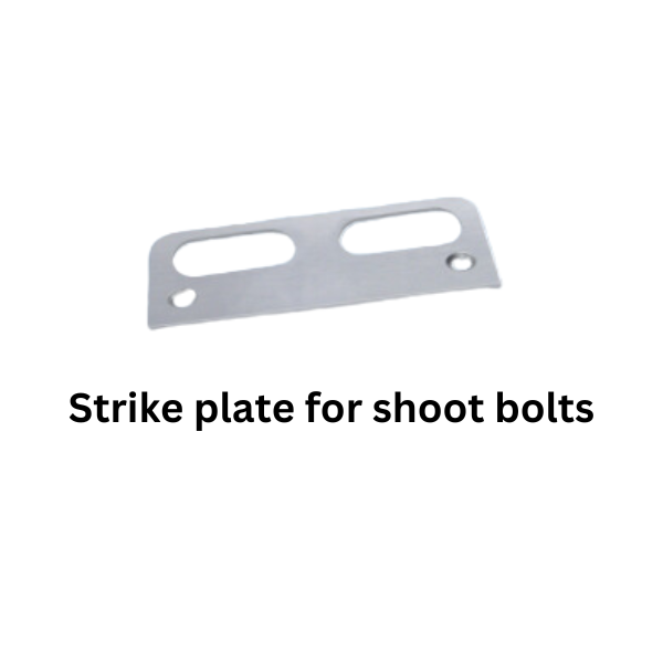 Strike plate for shoot bolts – Golden Locks Inc