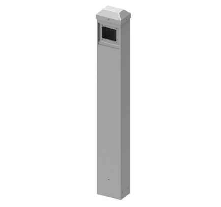 LCN 8310-866FLA Powder Coated Steel FLA Bollard Post with Cap 43" x 4 ...