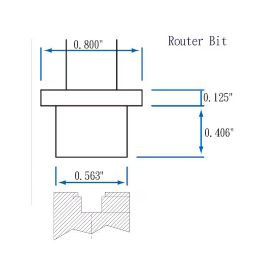 20mm Router bit for 71, 72,73 Series Multipoint Locks – Golden Locks Inc