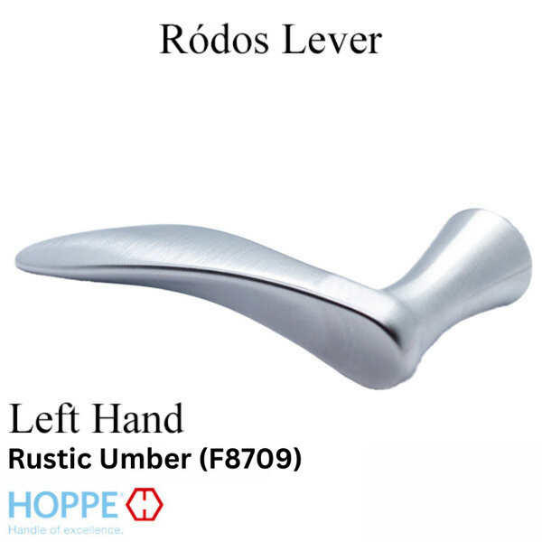 HOPPE Left Hand , Ródos Lever M1603 - Rustic Umber – Golden Locks Inc