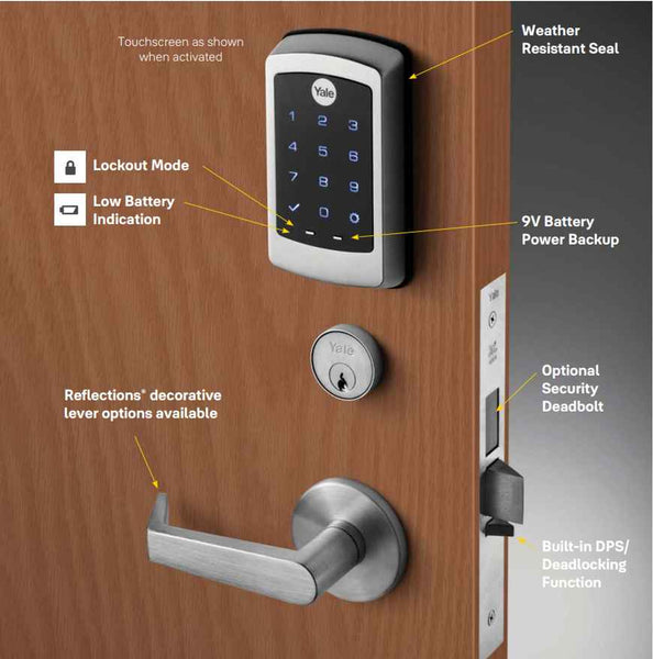 Accentra nexTouch Series - Grade 1 Cylindrical Lock with Keypad Trim ...