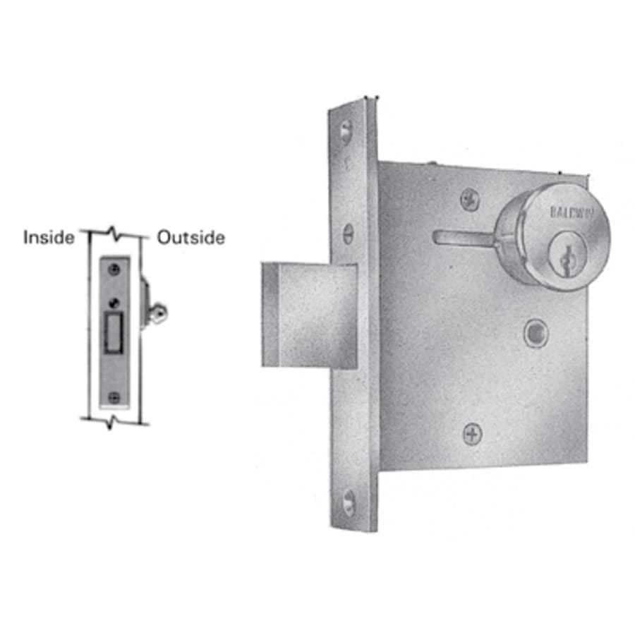 Baldwin Single Cylinder Mortise Deadlock with 2-1/2" Backset