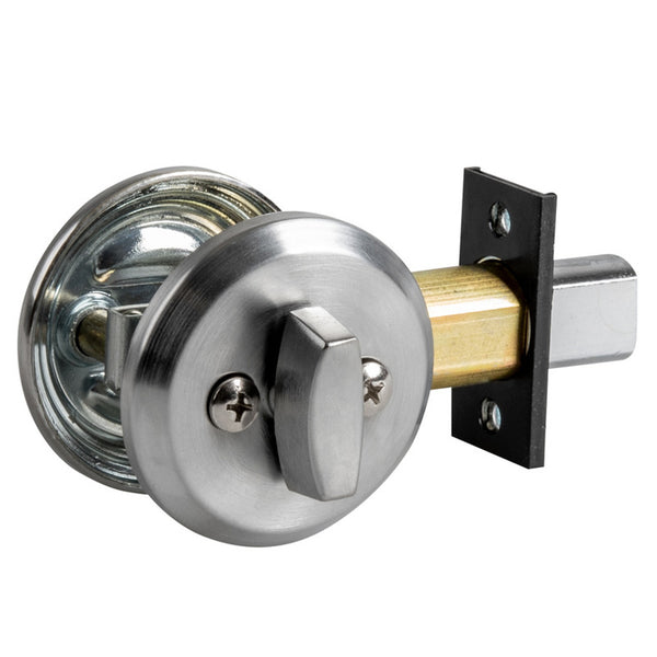 Accentra (Yale) D142 Blank Plate x Thumbturn Grade 1 Deadbolt, 2-3/4 ...