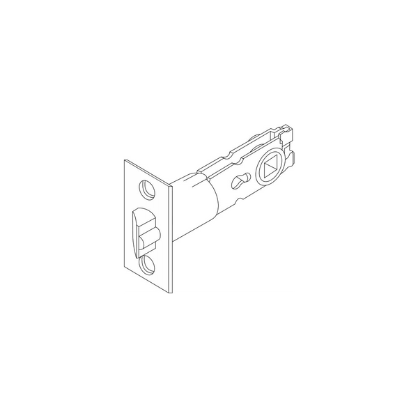 Falcon 2-3/8" to 2-3/4" Universal Backset Square Deadlatch with 1" Fac ...