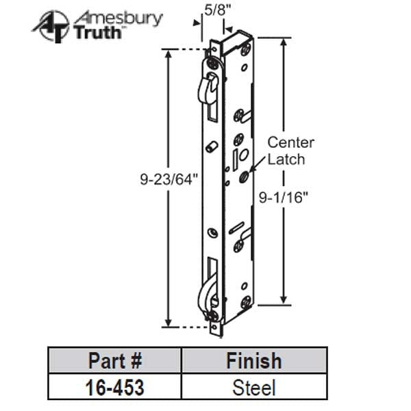 Mortise 2 Point Lock 16-453 – Golden Locks Inc
